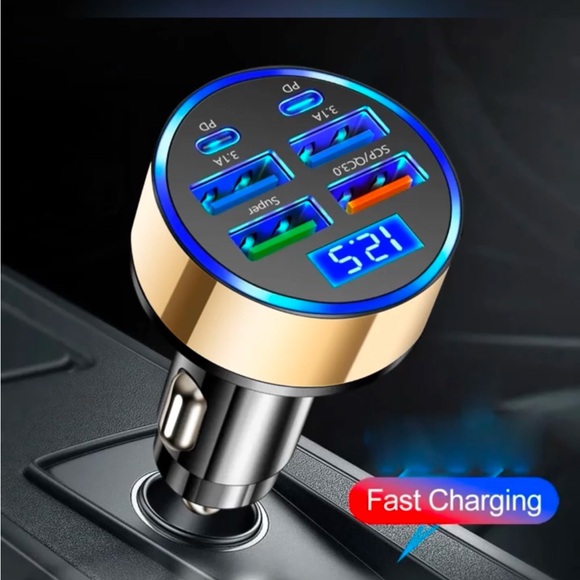 Car Audio, Video & GPS | Golden Fast Car Charger Adapter | Poshmark